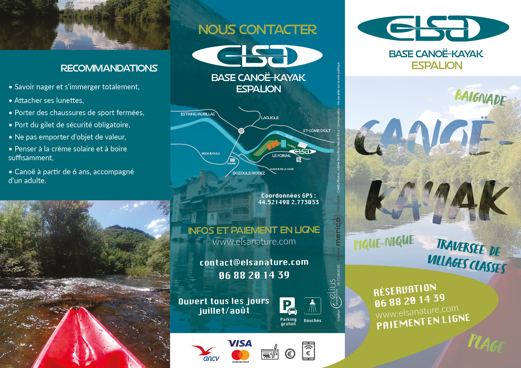 Canoë en Aveyron - Accueil - Elsa Base Canoë-Kayak Espalion